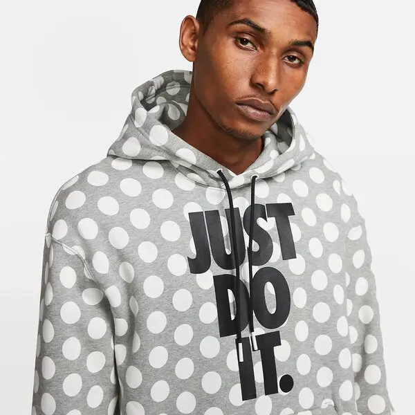 Nike Full Out Dots Hoodie - Grey/black/white