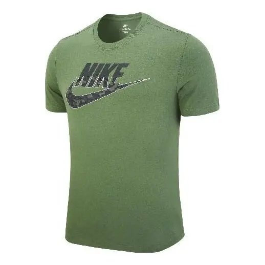 Nike Logo T-shirt 'green - Green/black