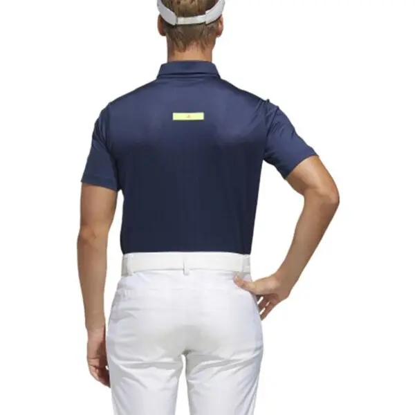 Adidas Solid Color Casual Short Sleeve Polo Shirt Blue