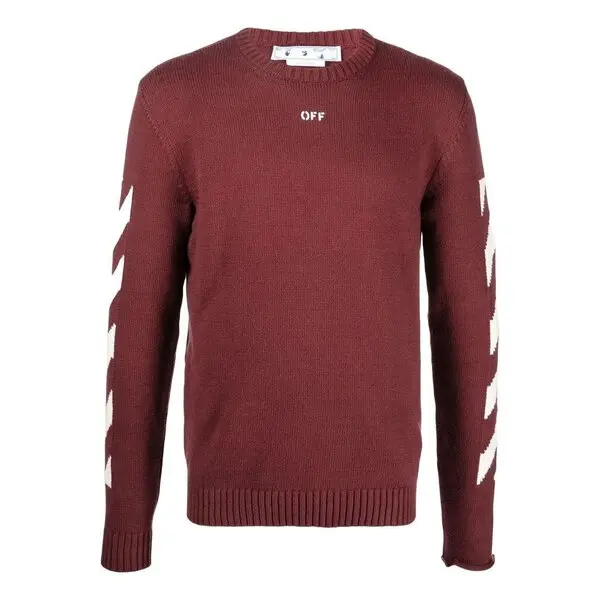Off-White Arrow Knit Crew Neck Jumper - White
