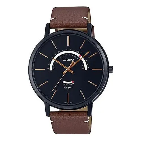 Casio Classic Analog Watch With Leather Strap - Brown