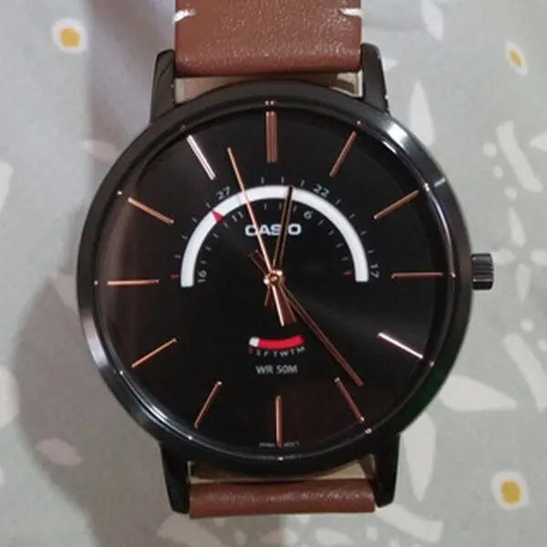 Casio Classic Analog Watch With Leather Strap