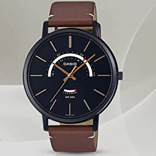 Casio Classic Analog Watch With Leather Strap