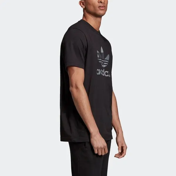 Adidas Round Neck Sports Short Sleeve - Black
