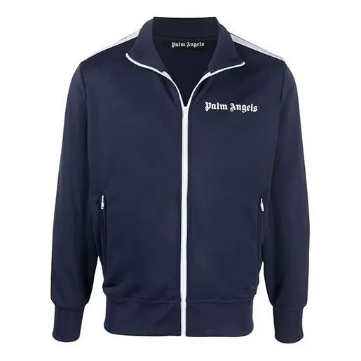 Palm Angels Classic Track Jacket - Navy/blue/white