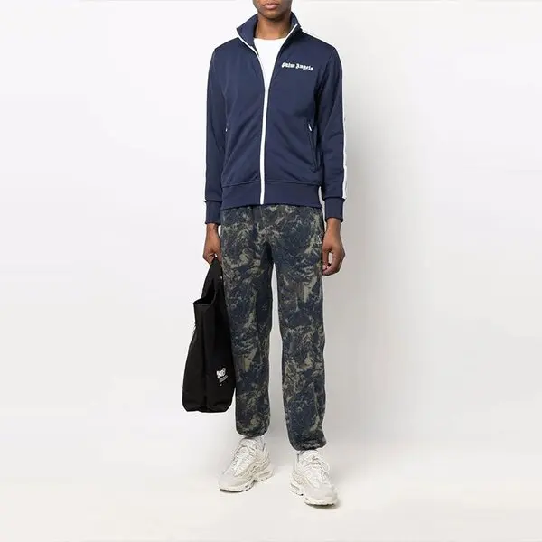 Palm Angels Classic Track Jacket - Navy/blue/white