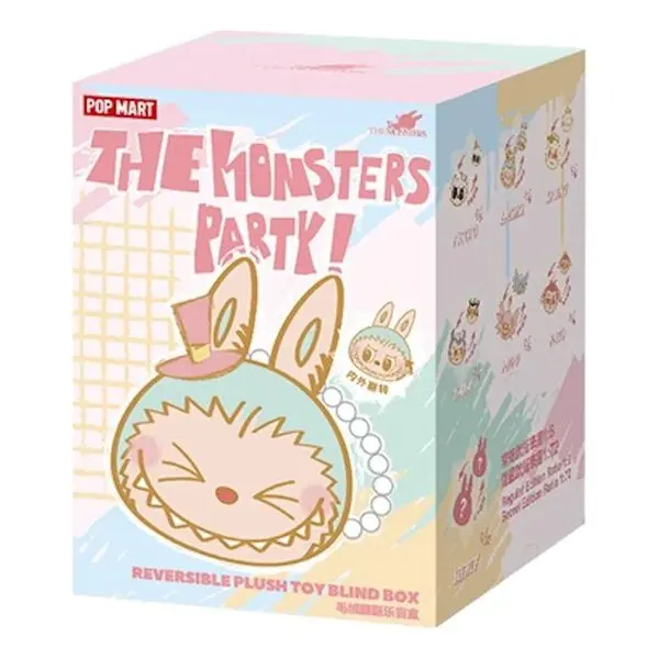 POP MART The Monsters Labubu Party Reversible Pendant Sealed Case - Multi-color