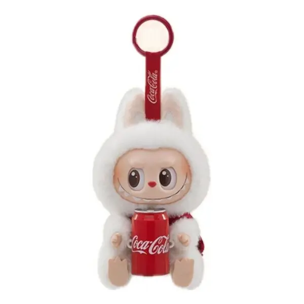 POP MART X Coca Cola The Monsters Labubu Happy Factor Collectible - White/red