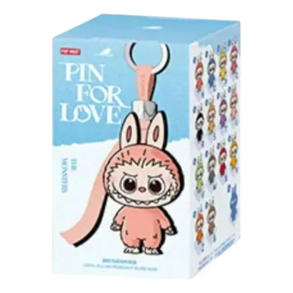 POP MART The Monsters Labubu Pin For Love Plush Pendant Blind Box - Multi-color