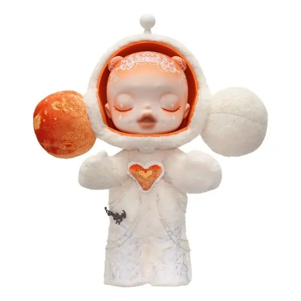 POP MART Mega Α Skullpanda 400% White Moon Art Toy - Multi-color