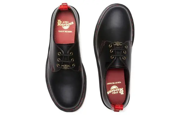 Dr. Martens 1461 Year Of The Rabbit Leather Oxford Shoes - Black/red