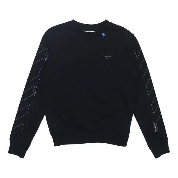 Off-White Unfinished 3m Arrow Crew Neck Sweater - Black