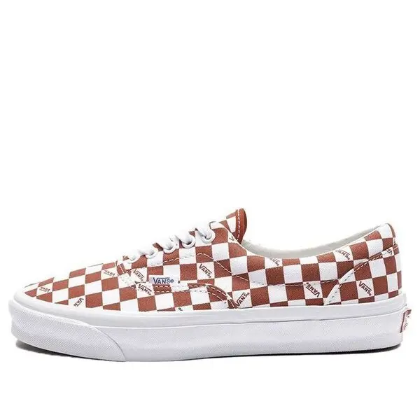 VANS Og Era Lx Checkerboard Logo Sneakers - White/red