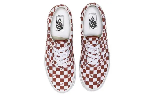 VANS Og Era Lx Checkerboard Logo Sneakers - White/red