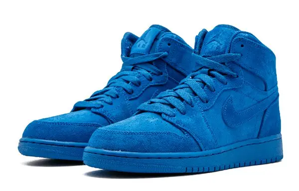 JORDAN Air 1 Retro High Suede Sneakers - Blue