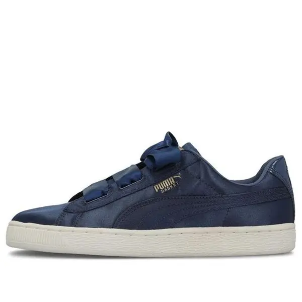 PUMA Basket Heart Tween Sneakers With Bow Detailing - Blue