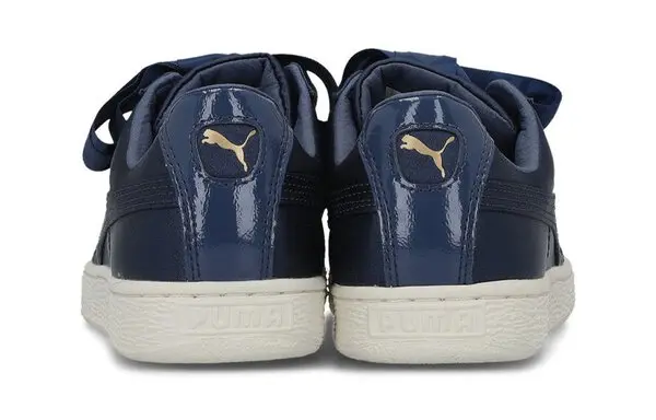 PUMA Basket Heart Tween Sneakers With Bow Detailing - Blue