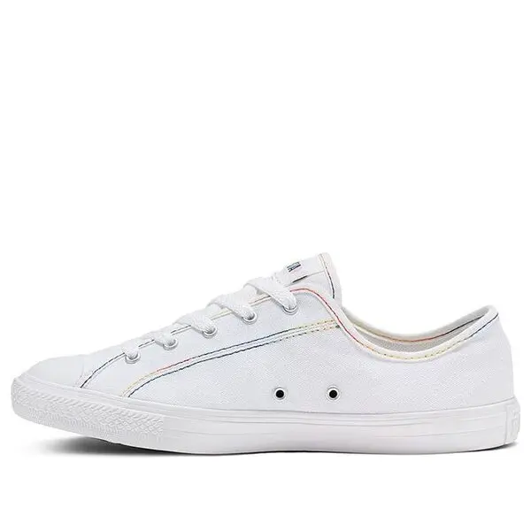 CONVERSE Chuck Taylor All Star Dainty Rainbow Low Top Sneakers - White