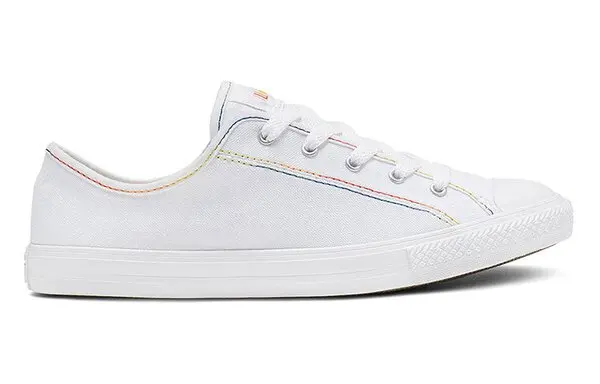 CONVERSE Chuck Taylor All Star Dainty Rainbow Low Top Sneakers - White