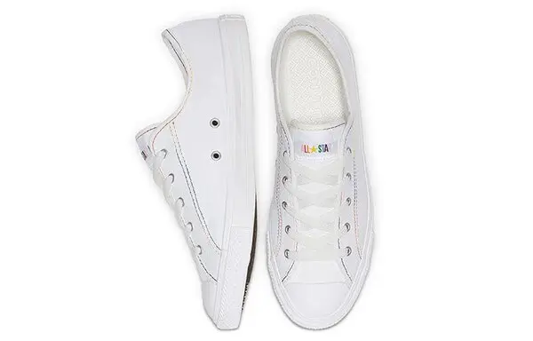 CONVERSE Chuck Taylor All Star Dainty Rainbow Low Top Sneakers - White