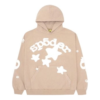 SP5DER Graphic Hoodie - Sand Beige