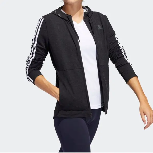 Adidas Training Exercise Jacket With Zip-up Hoodie