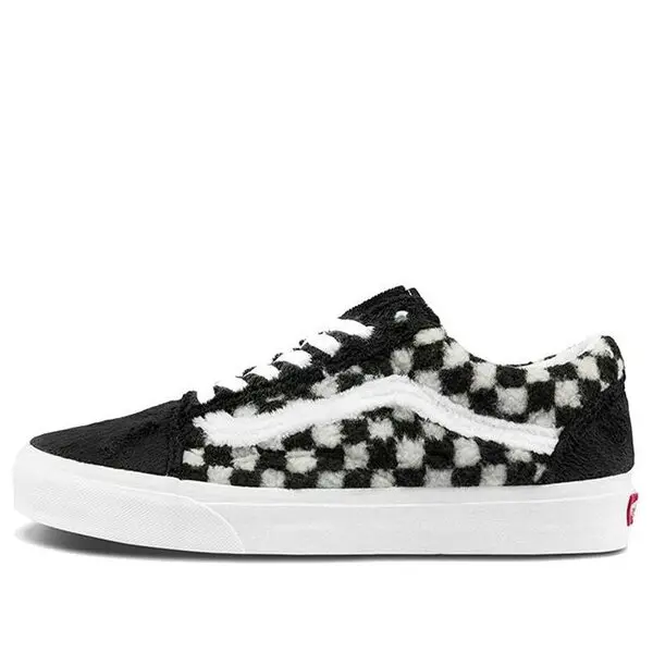 VANS Old Skool Sherpa Checkerboard Low Top Sneakers - Black/white