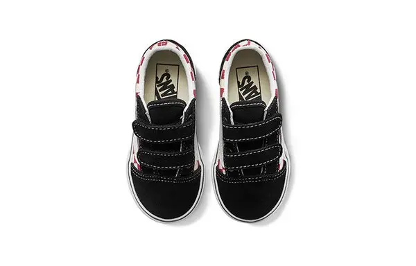 VANS Old Skool V Checkerboard Sneakers - Red