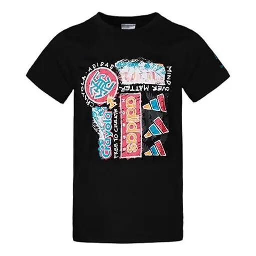 Adidas X Crayola Graphic Short Sleeve T-shirt - Black