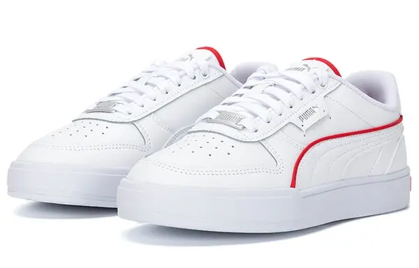 PUMA Caven Dime Low Top Sneakers - White/red