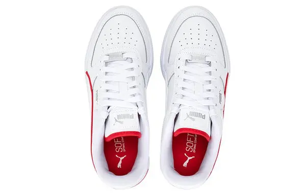 PUMA Caven Dime Low Top Sneakers - White/red