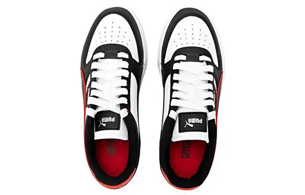 PUMA Caven Dime Low Top Sneakers - White/black/red