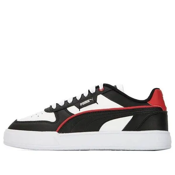 PUMA Caven Dime Low Top Sneakers - White/black/red