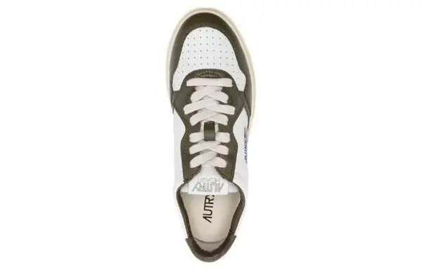 AUTRY Medalist Low Bicolor Sneakers - White/olive Green