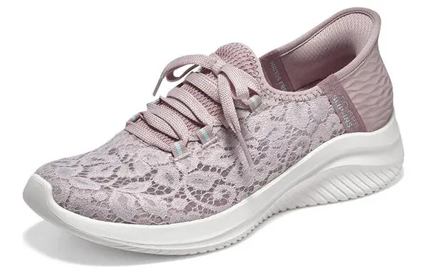 Sketchers Martha Stewart X Slip-ins Lace Sneakers - White/pink