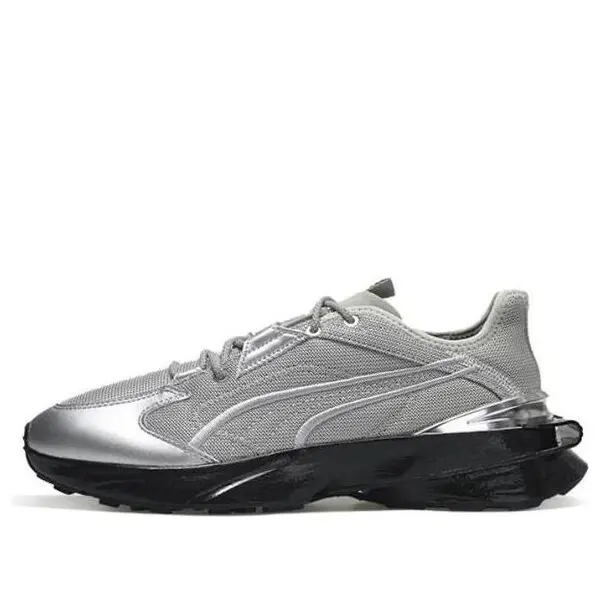 PUMA Pwrframe X Staffonly Metal Fuzz Sneakers - Metallic Silver/black