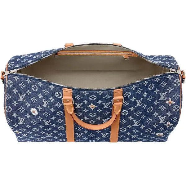LOUIS VUITTON Keepall Bandoulière 50 Duffle Bag - Blue