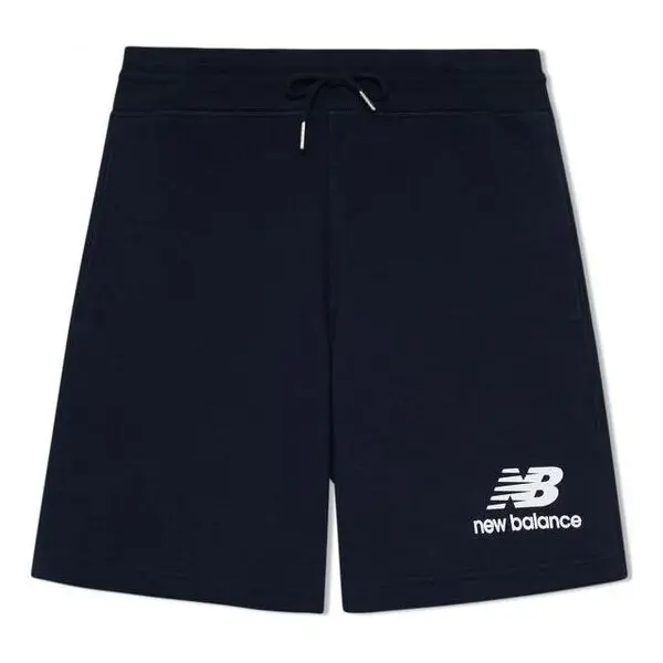 NEW BALANCE Essentials Stacked Logo Shorts - Navy/white