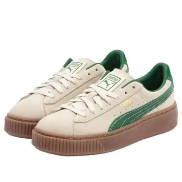 PUMA Suede Platform Sneakers - Beige/green