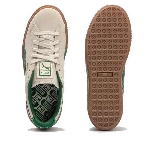 PUMA Suede Platform Sneakers - Beige/green