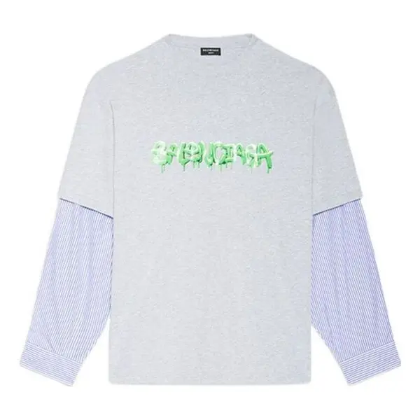 Balenciaga Slime Logo Layered T-shirt - Grey