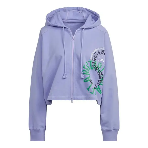 Adidas Stella Mccartney Cropped Hoodie - Purple
