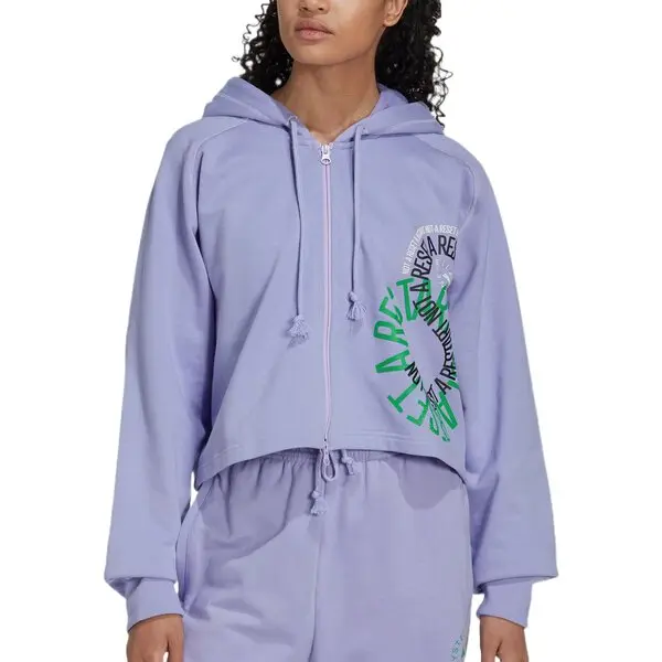 Adidas Stella Mccartney Cropped Hoodie - Purple