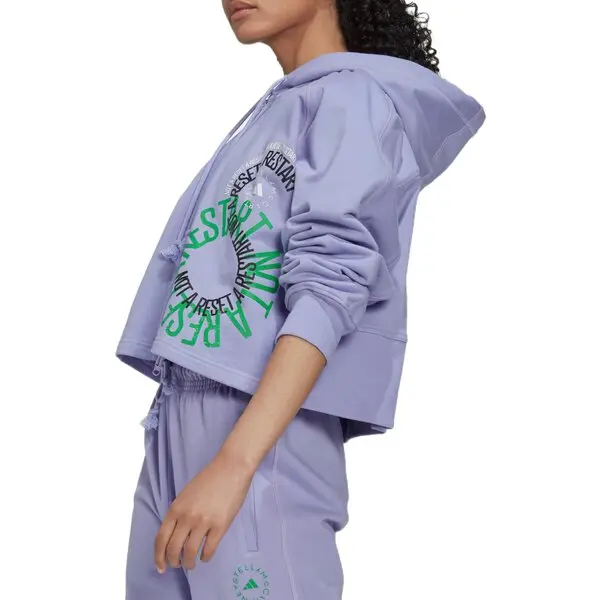 Adidas Stella Mccartney Cropped Hoodie - Purple