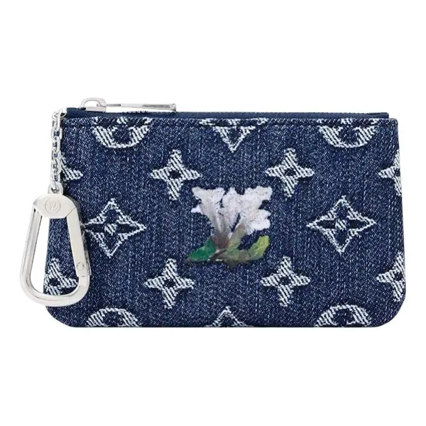LOUIS VUITTON Pochette Clés Monogram Denim Pouch - Blue