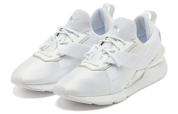PUMA Muse X3 Low Top Sneakers - White/silver