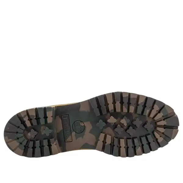 Timberland 6 Inch Premium Lace-up Boots With Camo Sole - Wheat/camo