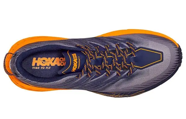Hoka One One Speedgoat 4 Athletic Sneakers - Black Iris/bright Marigold