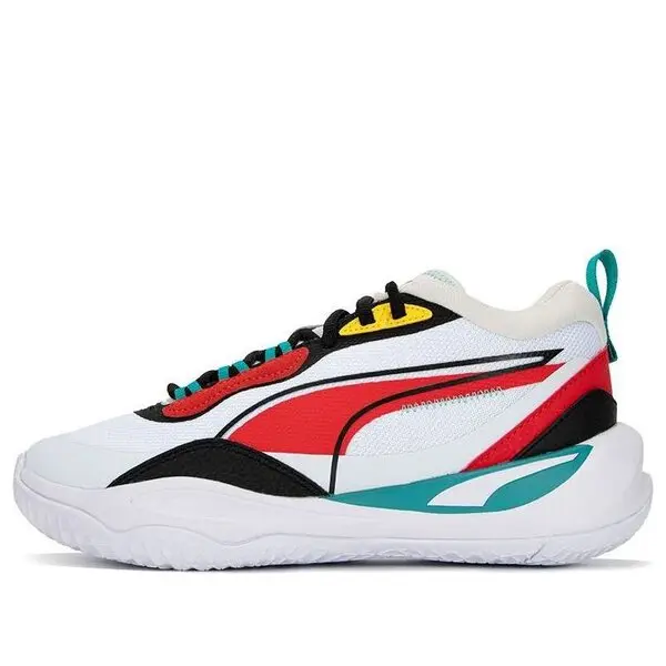 PUMA Playmaker Athletic Sneakers - White/red/black