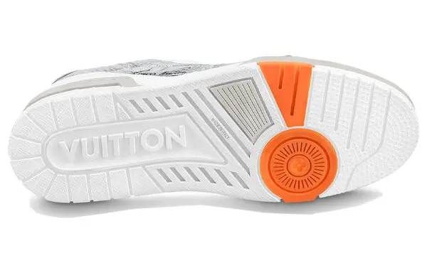 LOUIS VUITTON Trainer Sneakers - Silver/white/orange